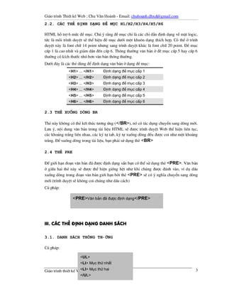Giao Trinh Html PDF