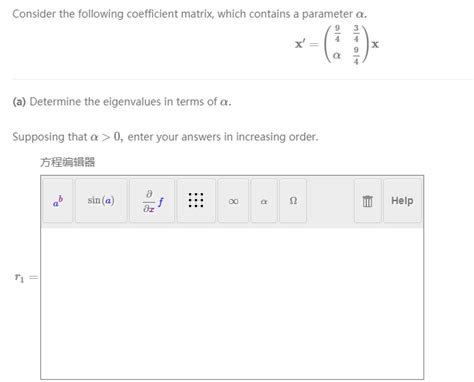 Solved Consider The Following Coefficient Matrix Which