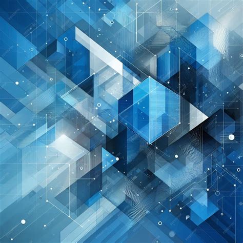 Premium Photo Abstract Blue Geometric Shapes Background