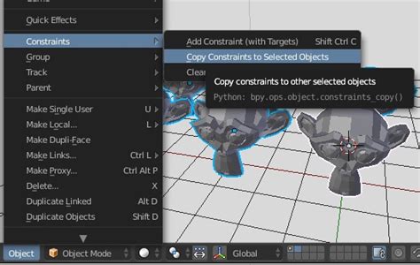 How Do I Link Constraint Data Between Objects Blender Stack Exchange