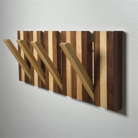 Mid Century Modern Coat Rack Wall Mounted Coat Rack Entryway Coat