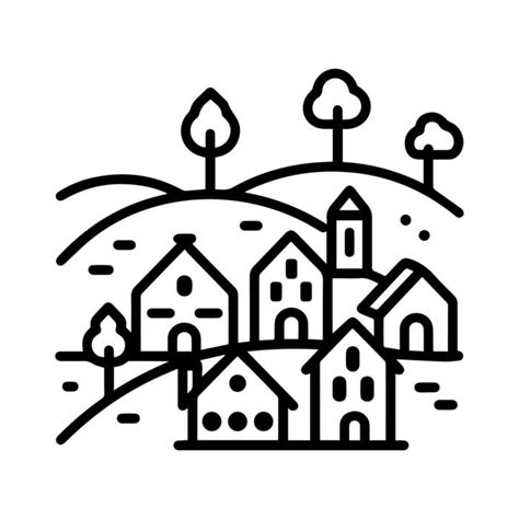 Village Icon Vector Art Icons And Graphics For Free Download