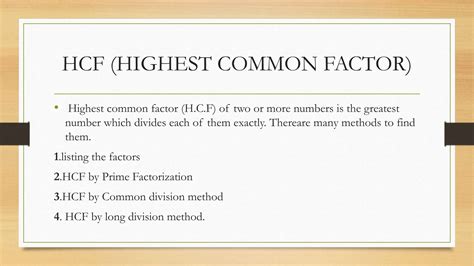 Hcf And Lcm Pptx Related To Maths With Examples Pptx