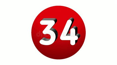 3d Number 34 Sign Symbol Animation Stock Footage Video Of Network