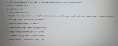 solved consider a demand paging system with the following