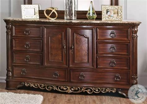 Menodora Brown Cherry Dresser From Furniture Of America Coleman Furniture