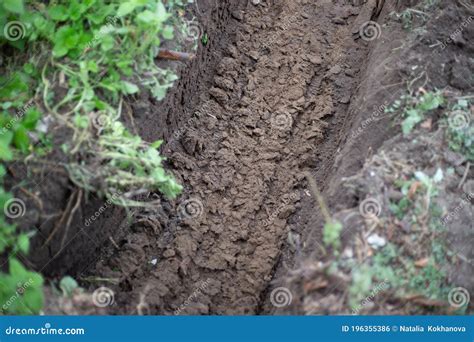 Dry Ditch And The Ground Barren In Agricultural Areas Stock Image 201307423