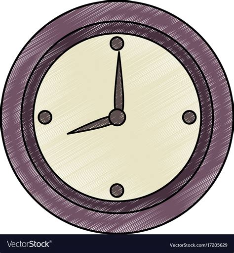 Time Clock Isolated Icon Royalty Free Vector Image