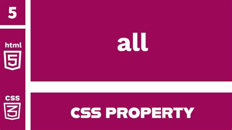 Css Property All Explained