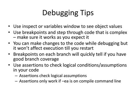 Ppt Testing And Debugging Pt Intro To Complexity Powerpoint Presentation Id
