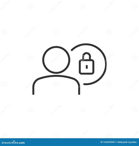 Login Icon In Flat Style People Secure Access Vector Illustration On White Isolated Background
