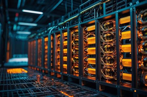 Bitcoin Mining Farm Premium Ai Generated Image