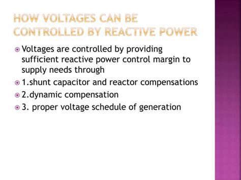 Reactive Power Management Pptx