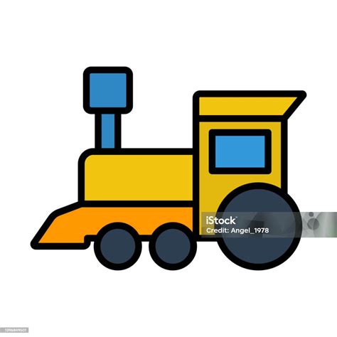 기차 장난감 아이콘 만화에 대한 스톡 벡터 아트 및 기타 이미지 만화 증기 기관차 골동품 Istock