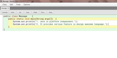 Write A Program In Java To Display The Following Output 1 Java Is