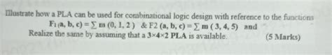Solved Illustrate How A Pla Can Be Used For Combinational