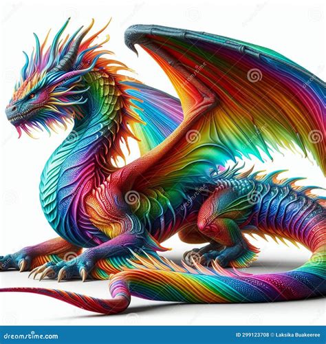 Hyper Realistic Illustrations Beautiful Dragon Stock Illustration