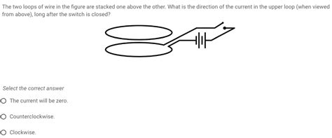 Solved The Two Loops Of Wire In The Figure Are Stacked One