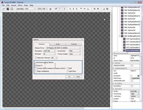 overview of gui editor — torque 3d 4 0 documentation