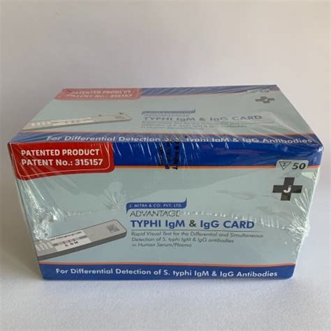 Advantage Typhi Igg Igm Card Test Kit At Best Price In Pune Arjas Healthcare