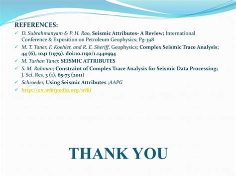 Seismic Attribute Analysis Using Complex Trace Analysis Pptx