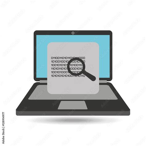 Computer Analysis Data Binary Search Vector Illustration Eps 10 Stock Vector Adobe Stock