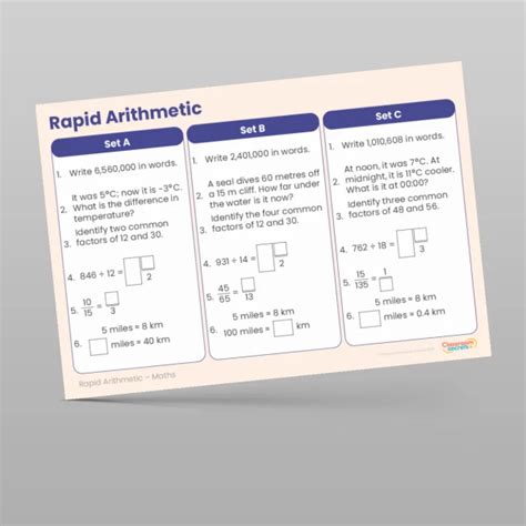 Year 6 Spring 2 Week 3 Rapid Arithmetic Resource Classroom Secrets
