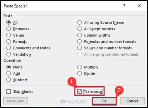 How To Transpose Rows To Columns In Excel Quick Methods