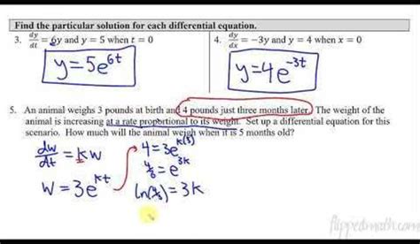 Calculus Ab Bc Exponential Models With Differential Equations Ap Test Prep For 10th 12th