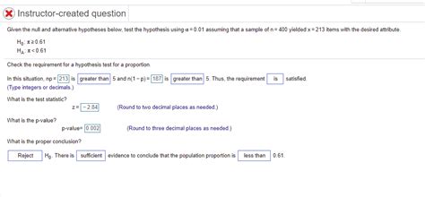 Solved Given The Null And Alternative Hypotheses Below Chegg