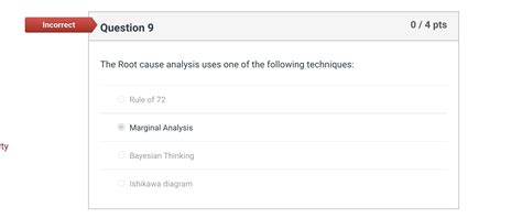 Solved The Root Cause Analysis Uses One Of The Following