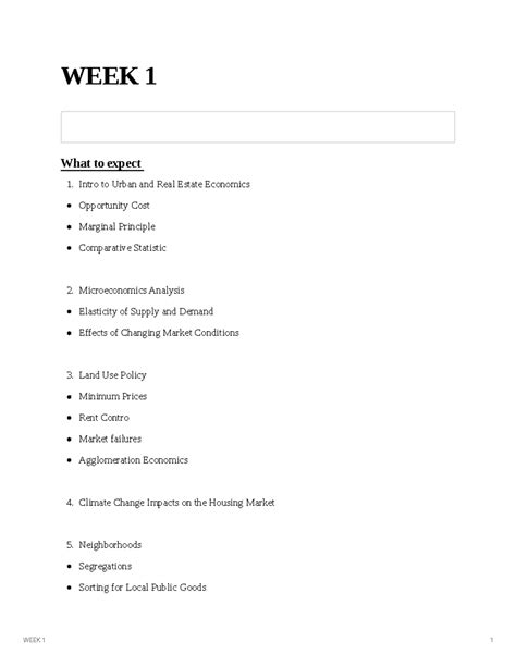 Week 1 Lecture Notes Week 1 What To Expect Intro To Urban And Real