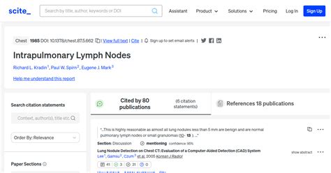 Intrapulmonary Lymph Nodes