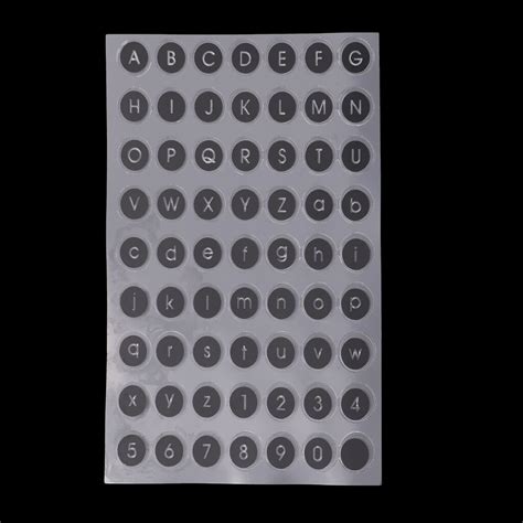 Simply Clear Alphabet Letters Number Stamp Set 6 Grandado