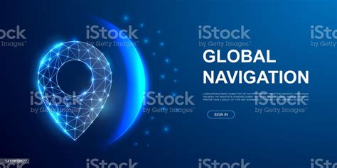 랜딩 페이지 템플릿에 대한 위치 핀 3d 다각형 기호입니다 홈페이지 프로모션 배너에 대한 낮은 폴리 배달 그림 Gps 디자인 일러스트 개념 연결에 대한 스톡 벡터 아트 및