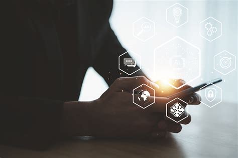 Businessman Using Artificial Intelligence Automation Predictive