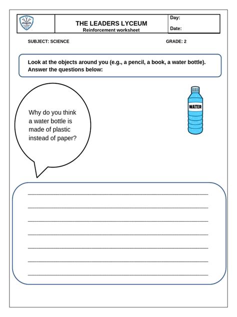 Science Grade 2 Worksheet Pdf