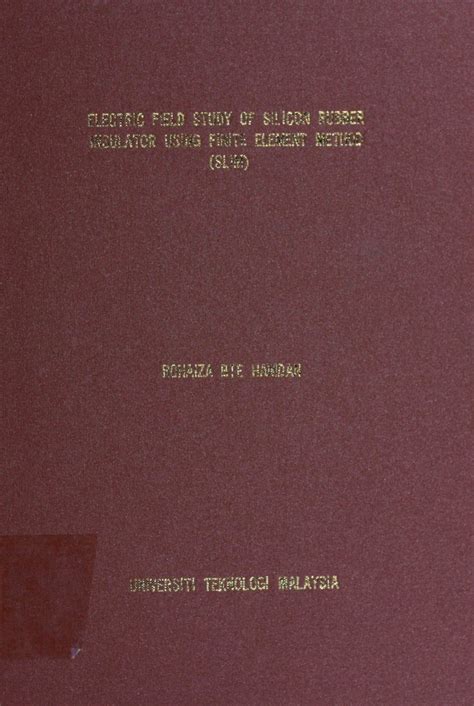 Pdf Electrical Insulator Finite Element Method Dokumen Tips