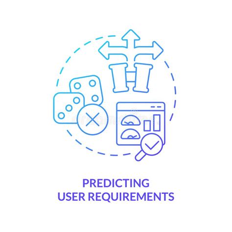 Predicting User Requirements Blue Gradient Concept Icon Stock Vector Illustration Of Predict