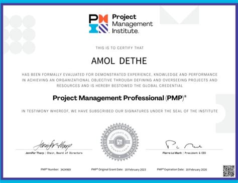 Amol Dethe Pmp® On Linkedin Successfully Completed Pmp® Certification Project Management