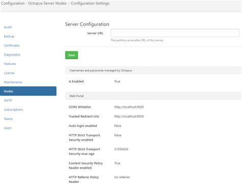 Not All Configuration Settings Are Available On Configuration Nodes Configuration Settings