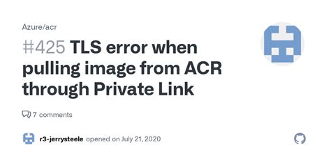Tls Error When Pulling Image From Acr Through Private Link · Issue 425