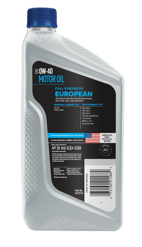 Valvoline European Vehicle Full Synthetic Sae 0w 40 Motor Oil 1 Qt