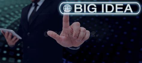 Conceptual Caption Big Idea Business Idea Having Great Creative