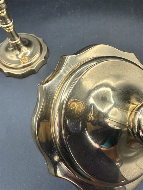 Brass Georgian Style Candlesticks Holders By Valsan Made In Portugal Etsy