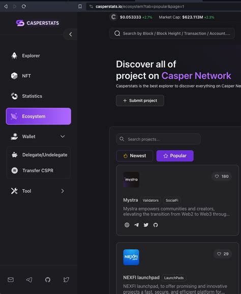 Vote For Your Favorite Project In The Casper Ecosystem Casperstats Docs