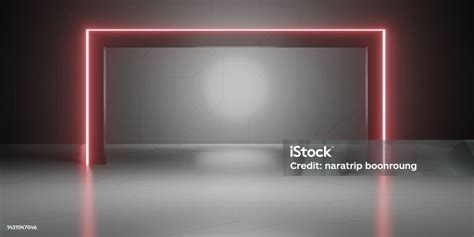 현대 배경 레이저 빛 네온 빛 플랫폼 기술 스타일 3d 일러스트 레이 션 3차원 형태에 대한 스톡 사진 및 기타 이미지 3차원 형태 Fashion Show Led