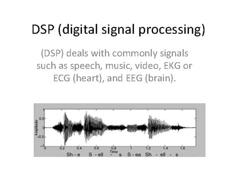 DSP Digital Signal Processing DSP Deals With Commonly