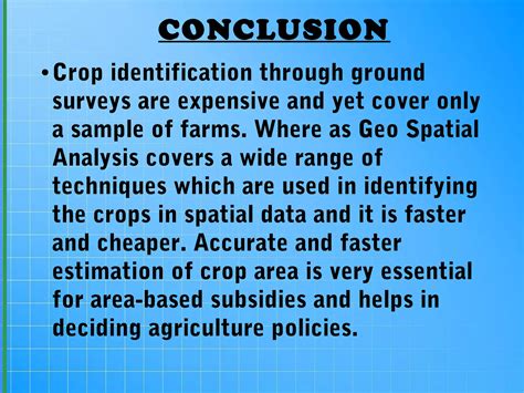 crop identification using geo spatial technologies odp agriculture