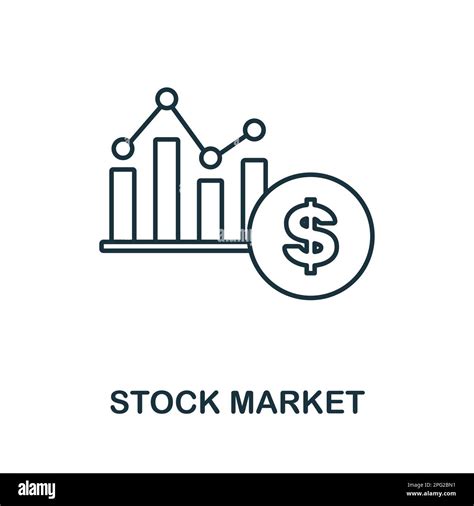 Stock Market Line Icon Monochrome Simple Stock Market Outline Icon For Templates Web Design